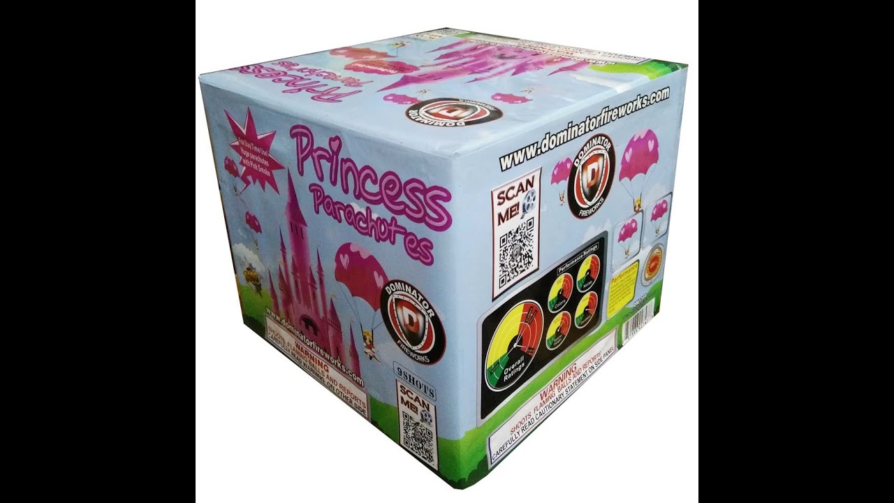 Jeff's Fireworks - Princess Parachutes - DM1308 - YouTube