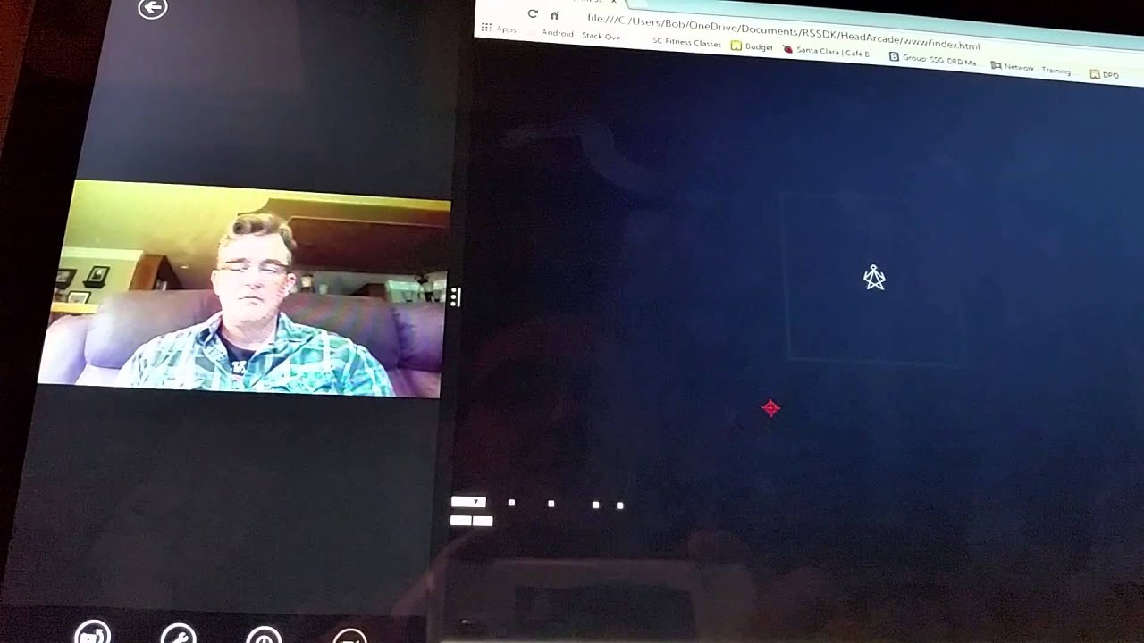 RealSense face tracking in Javascript - YouTube