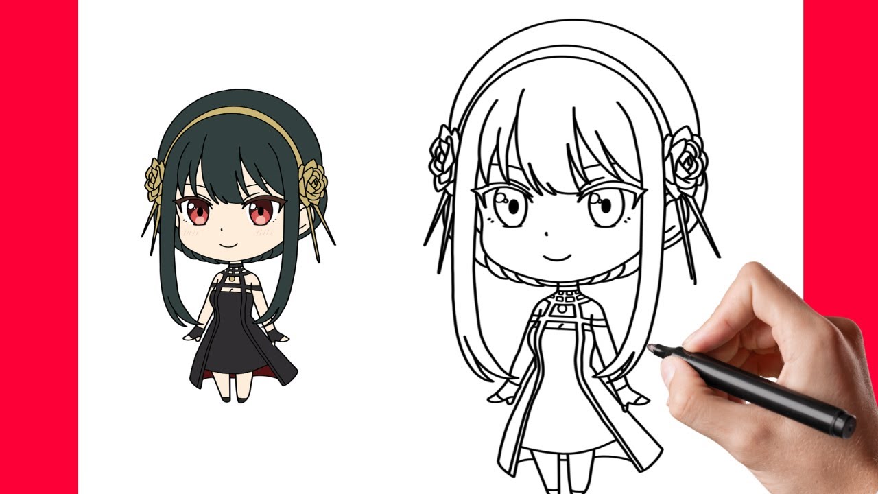 COMO DESENHAR A YOR CHIBI DE SPY X FAMILY - YouTube