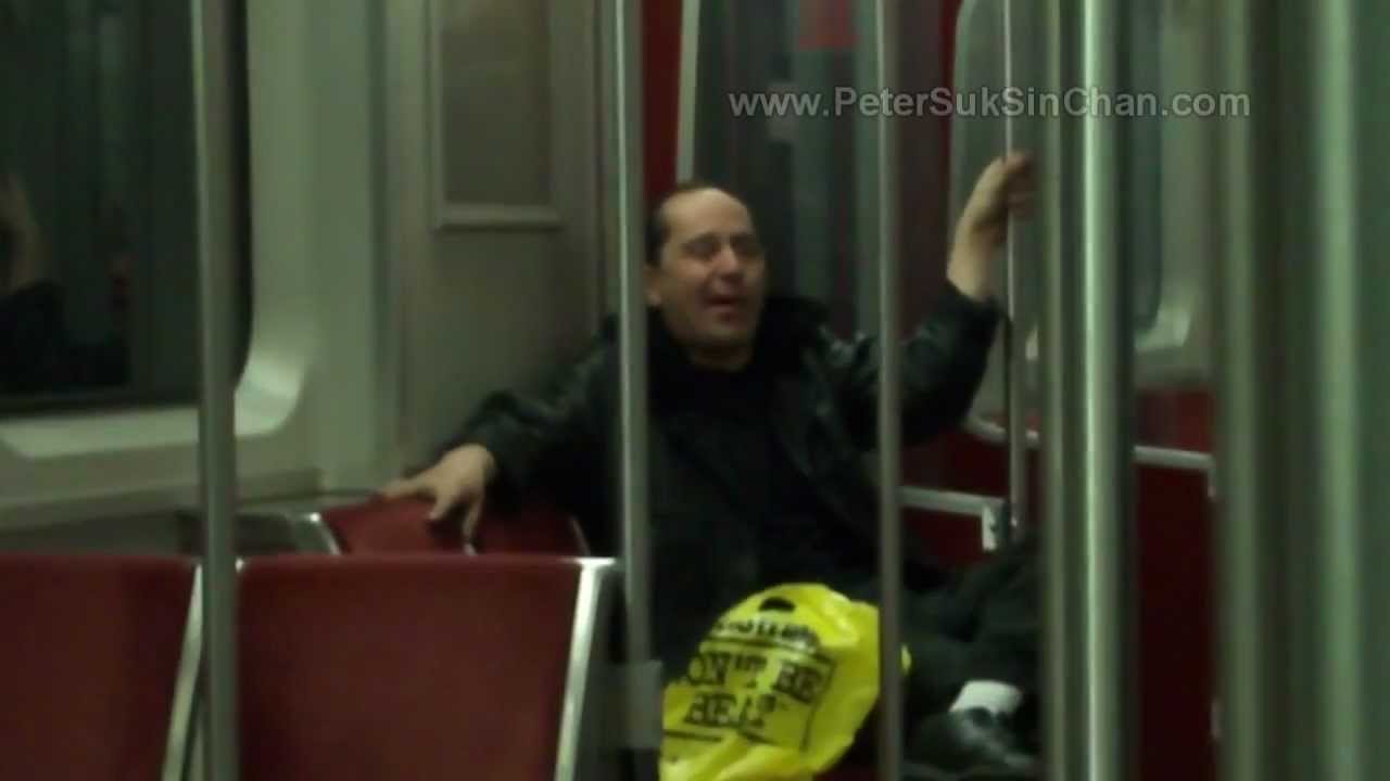 I Stuck with a Crazy Guy on a Subway Train - YouTube