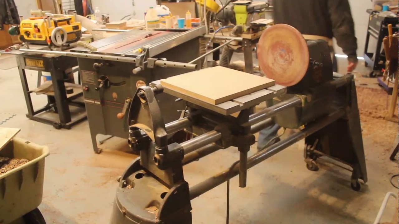 Home made Shopsmith segmented ring sanding jig - YouTube