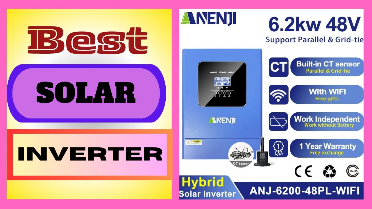 ANENJI 6200W 48V Hybrid Solar Inverter Support Parallel 3 Units up to 3 ...