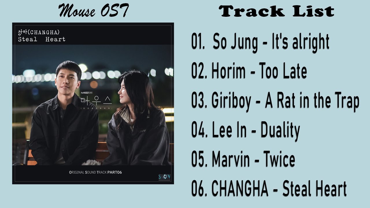 [Full Album] 마우스 OST / Mouse OST Part 1-6 - YouTube