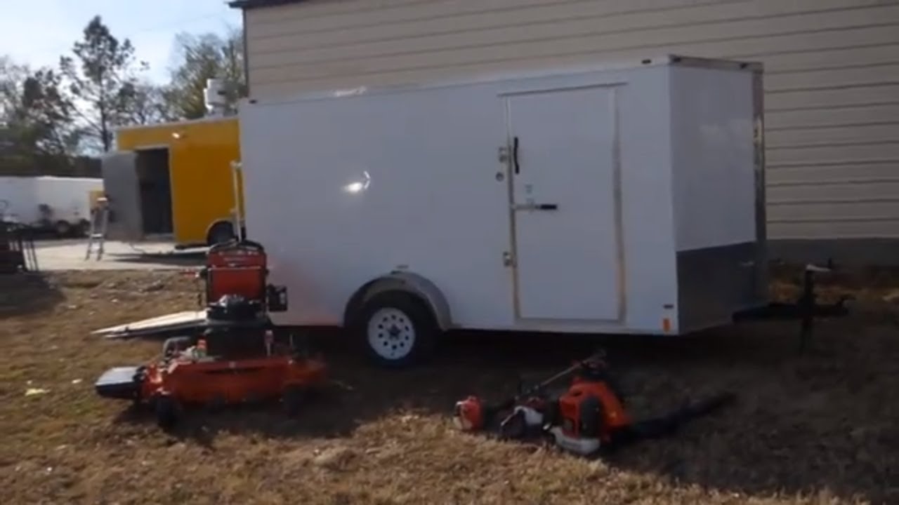 Husqvarna W548 Walk Behind Mower Handhelds Encl Trailer Pack - YouTube