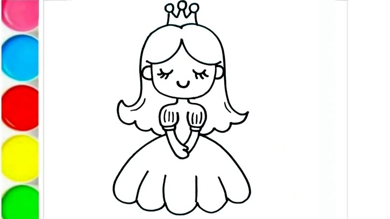 How to draw beautiful princess step by step, Disney princess drawing ...