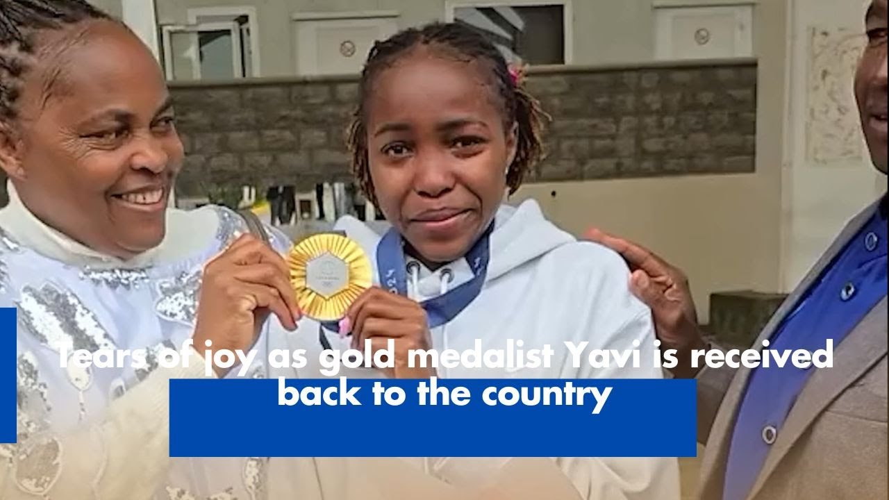 Tears of joy as gold medalist Yavi is received back to the country ...
