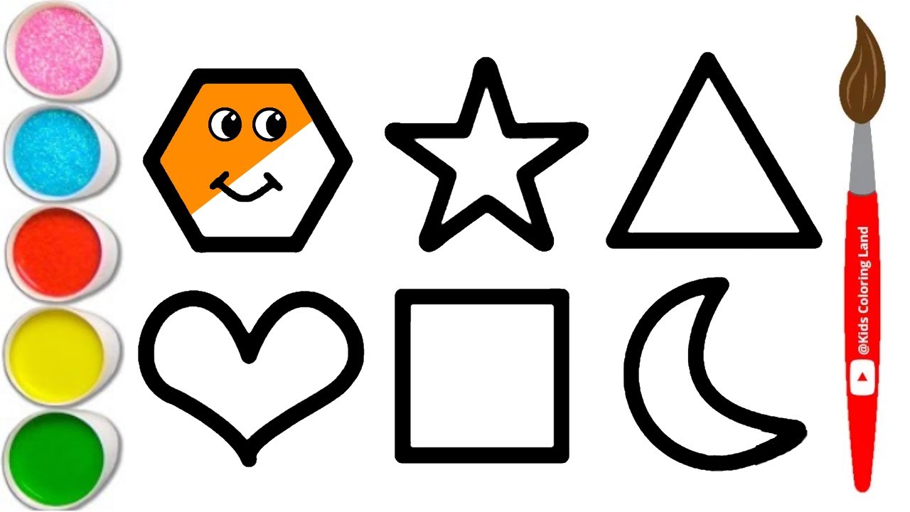 Basic shapes drawing for kids || kids drawing ,painting and coloring ...