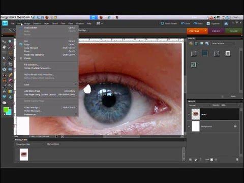Changing eye colour in Adobe Photoshop Elements 8.0 - YouTube