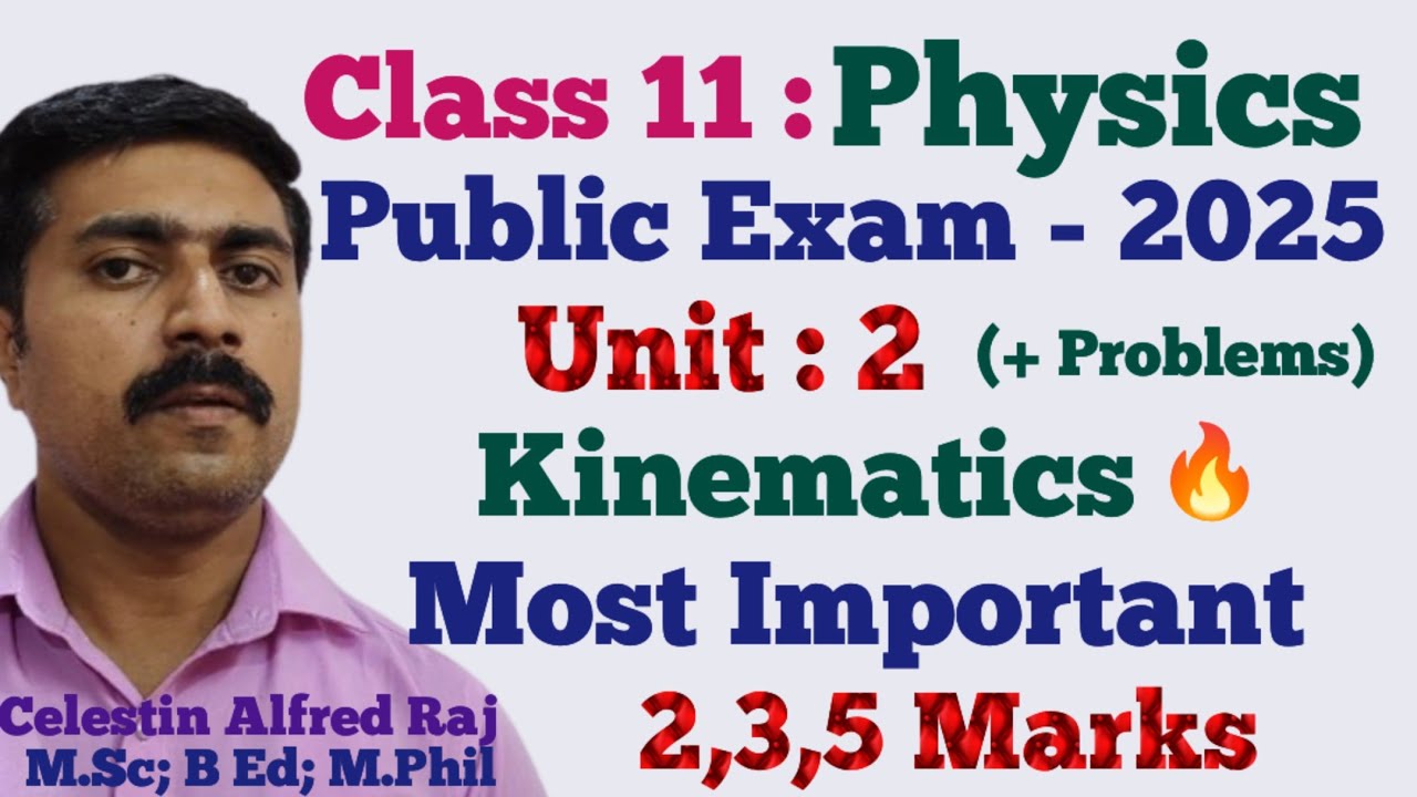 11 Physics|important|Golden|2,3,5 marks|Problems|Unit 2|Kinematics ...