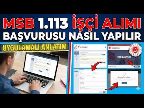 MSB  1113 İŞÇİ ALIMI BAŞVURUSU NASIL YAPILIR UYGULAMALI GÖRNTÜLÜ ANLATIM- MBS 1113 İŞÇİ ALIMI