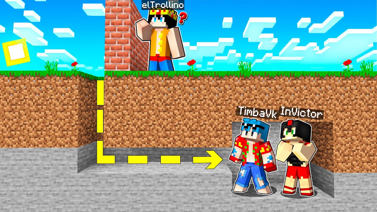 Nos ESCONDEMOS en una BASE SECRETA en MINECRAFT 😂 Los COMPAS - YouTube