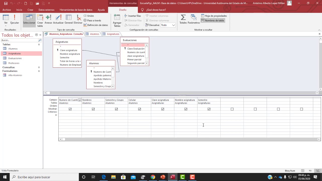 Crear consultas sobre varias tablas y estableciendo un criterio ...