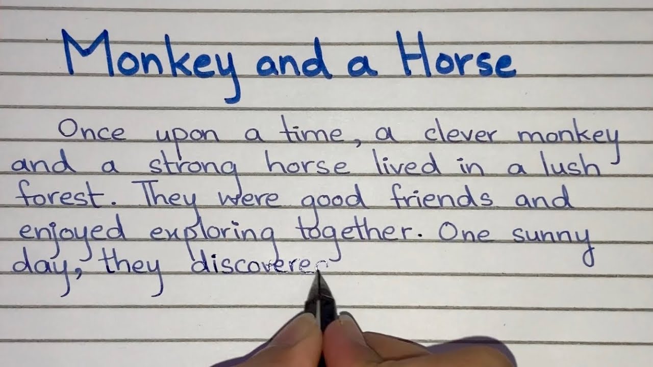 Story on A Monkey and a Horse | Moral Story | English | Simple ...