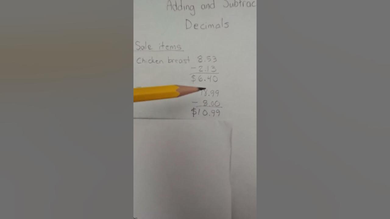 Grocery Shopping - Adding and Subtracting Decimals - YouTube