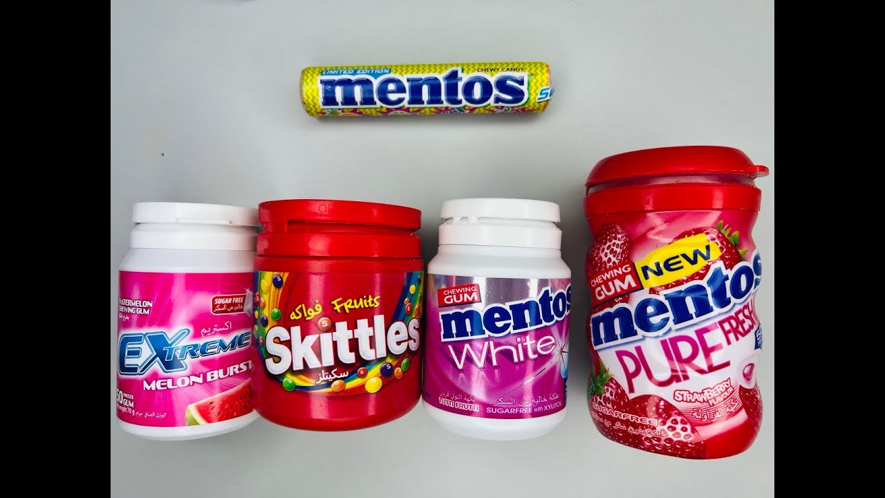 Satisfying candy video #149 How to unpack Mentos Pure, Mentos White ...