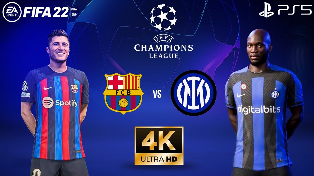 FIFA 22 - Barcelona Vs Inter | UEFA Champions League | PS5™ [4K ] Next ...