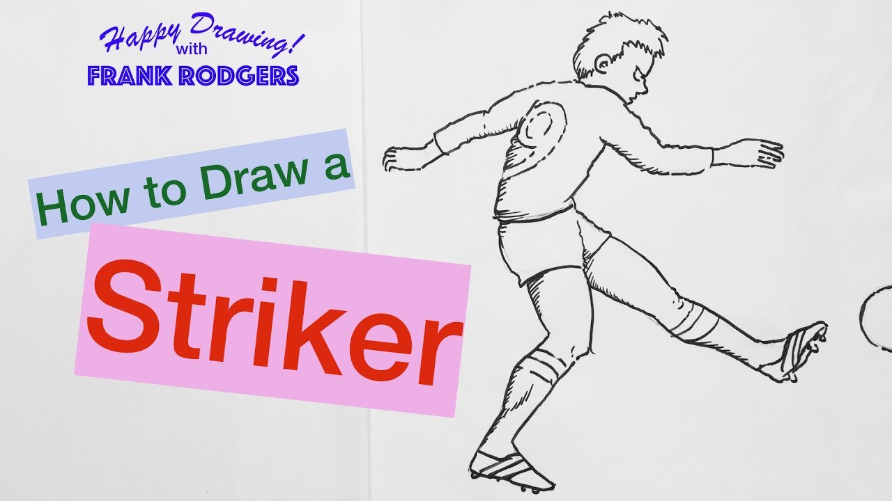 How to Draw a Striker/Footballer - Illustration Live with Frank Rodgers ...