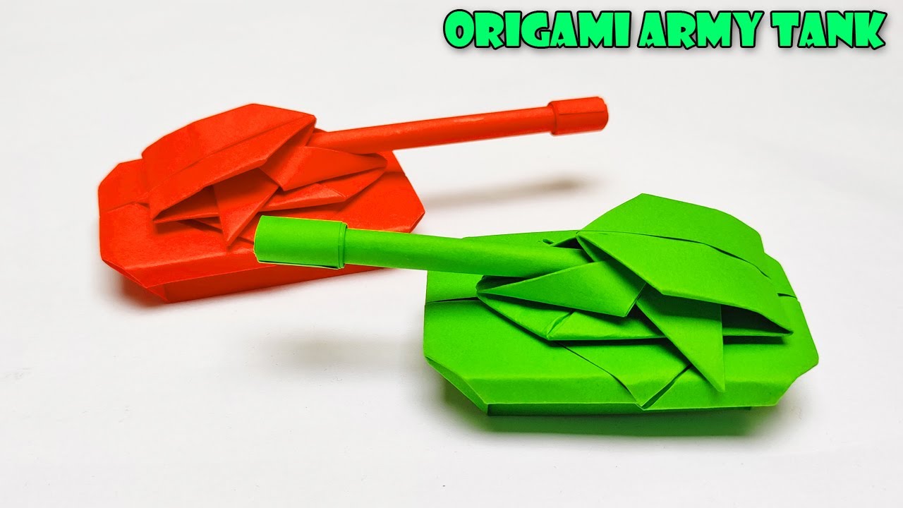 how to make a paper origami army tank - Easy Tank Tutorials | танк из ...