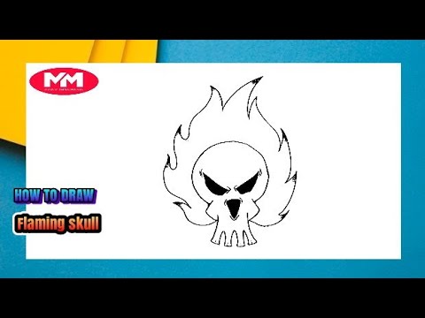 How to draw Flaming Skull - YouTube