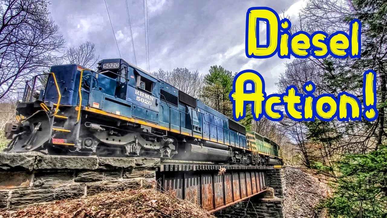 Some Cool Diesel Locomotive Power on the R&N Line - YouTube