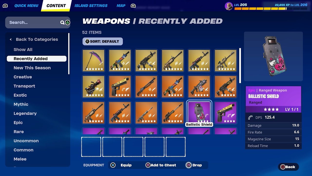 *NEW* Fortnite CH5 Weapons Mod Bench in Creative - YouTube