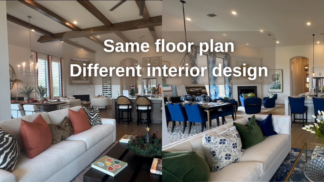 Check It Out! 2 Homes Same Floor Plan but 2 DIFFERENT Interiors! - YouTube