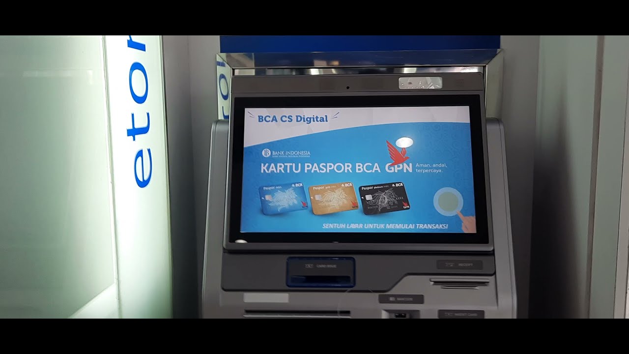 mesin cs digital kcp pamulang - MESIN ATM BCA - YouTube