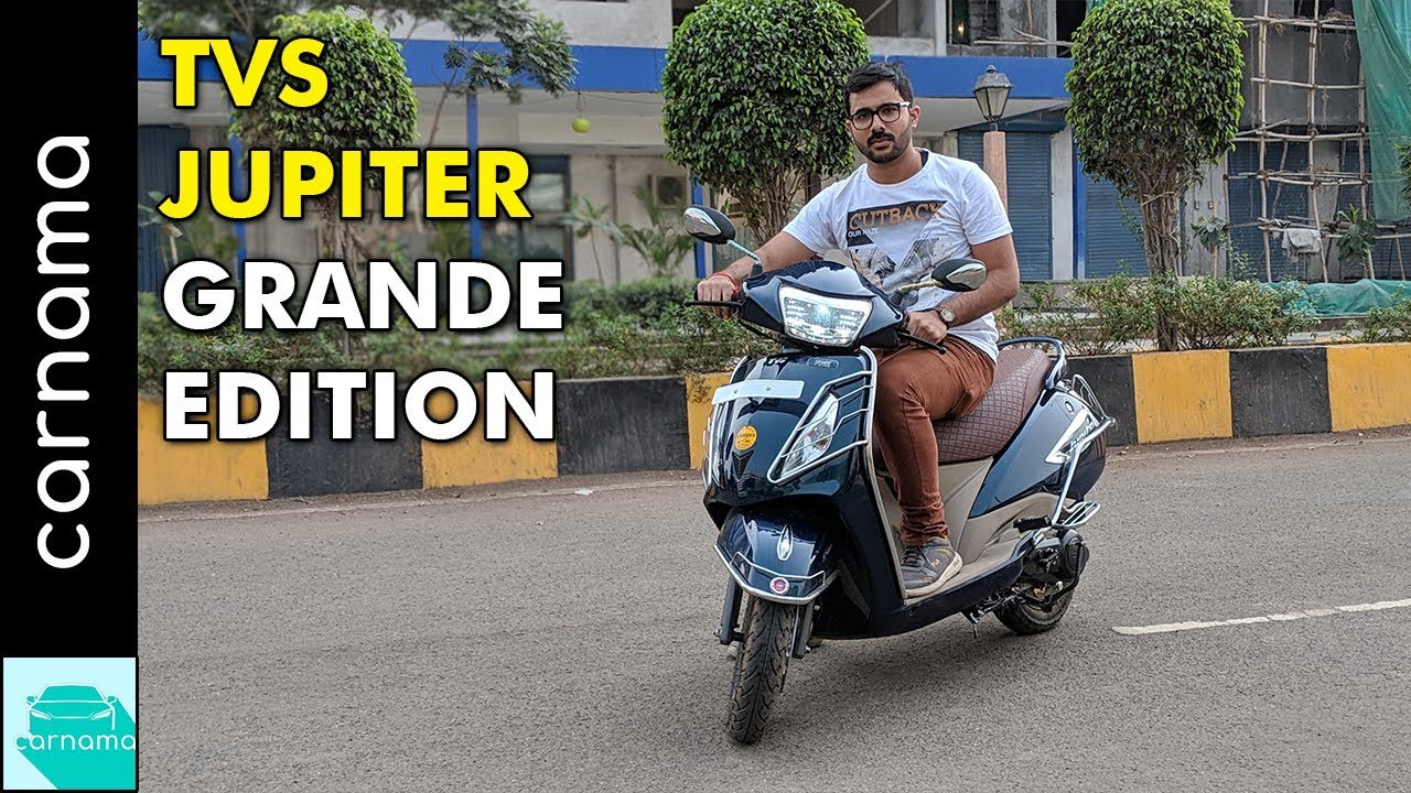 TVS Jupiter Grande Disc Brake Overview | carnama - YouTube