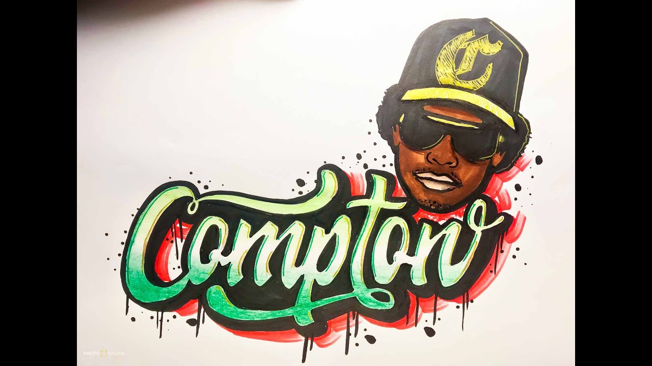 Compton lettering graffiti - YouTube