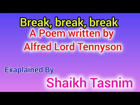 BREAK, break,break by Alfred Lord Tennyson Of Class 7th Explanation by ...