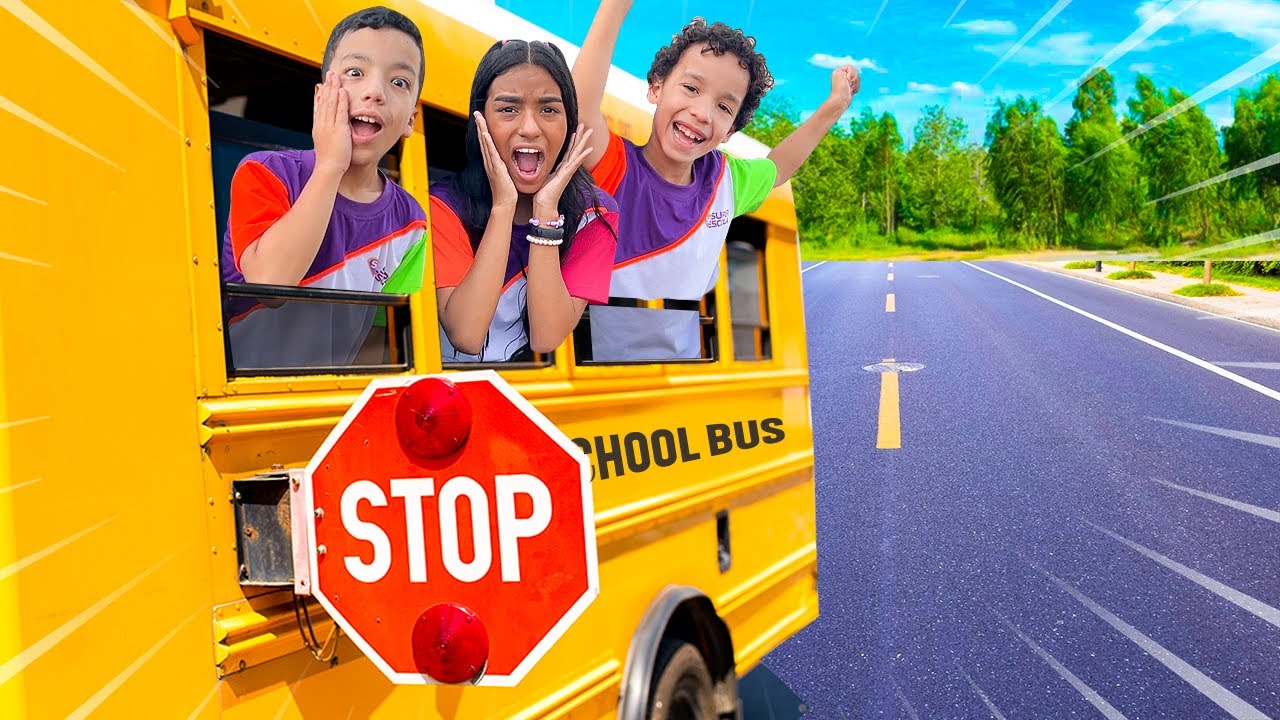 Novas regras de conduta no ônibus escolar School Bus Stories Super Familia Kids - YouTube