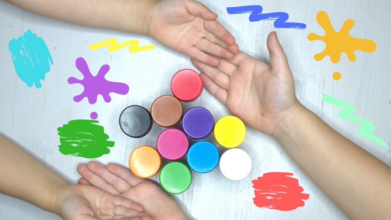 LEARN COLORS FOR CHILDREN WITH FINGER PAINT - YouTube
