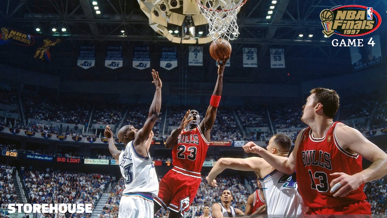 Michael Jordan Highlights: 1997 NBA Finals Game 4 (22 Points) - YouTube