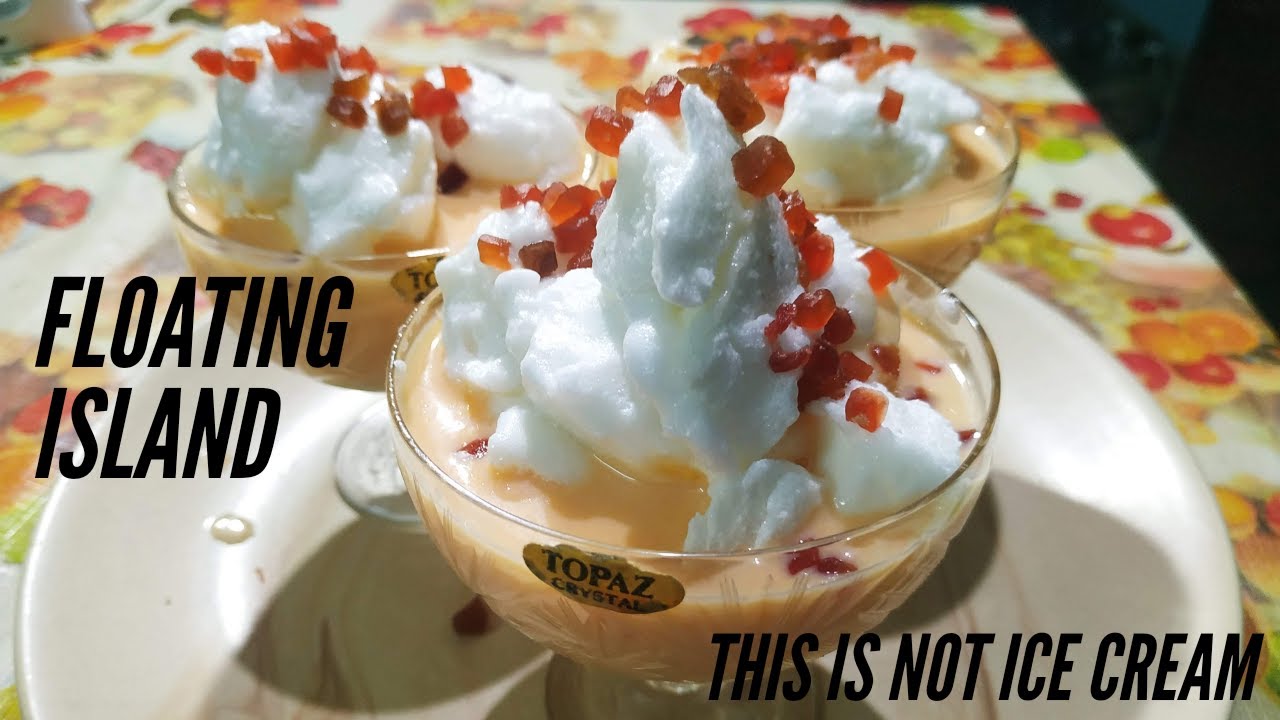 Snow Pudding Recipe | Floating Island Recipe | French Floating Island ...