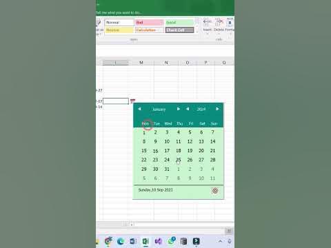 Excel Date Picker - YouTube