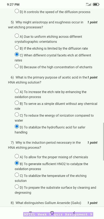 Week9 Assignment 9 Fundamentals Of Micro And Nano Fabrication Nptel2024
