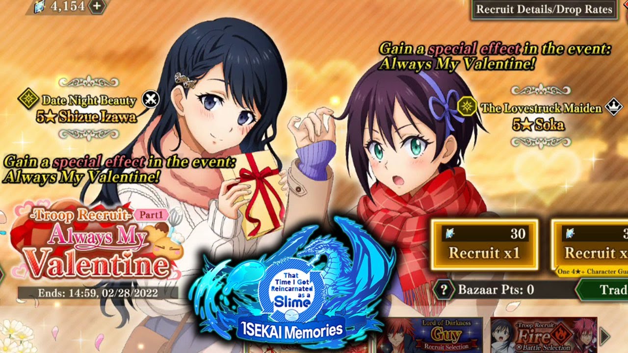 LANGSUNG DAPET!!! VALENTINE 2022 GACHA SOKA & SHIZU | SLIME: ISEKAI ...