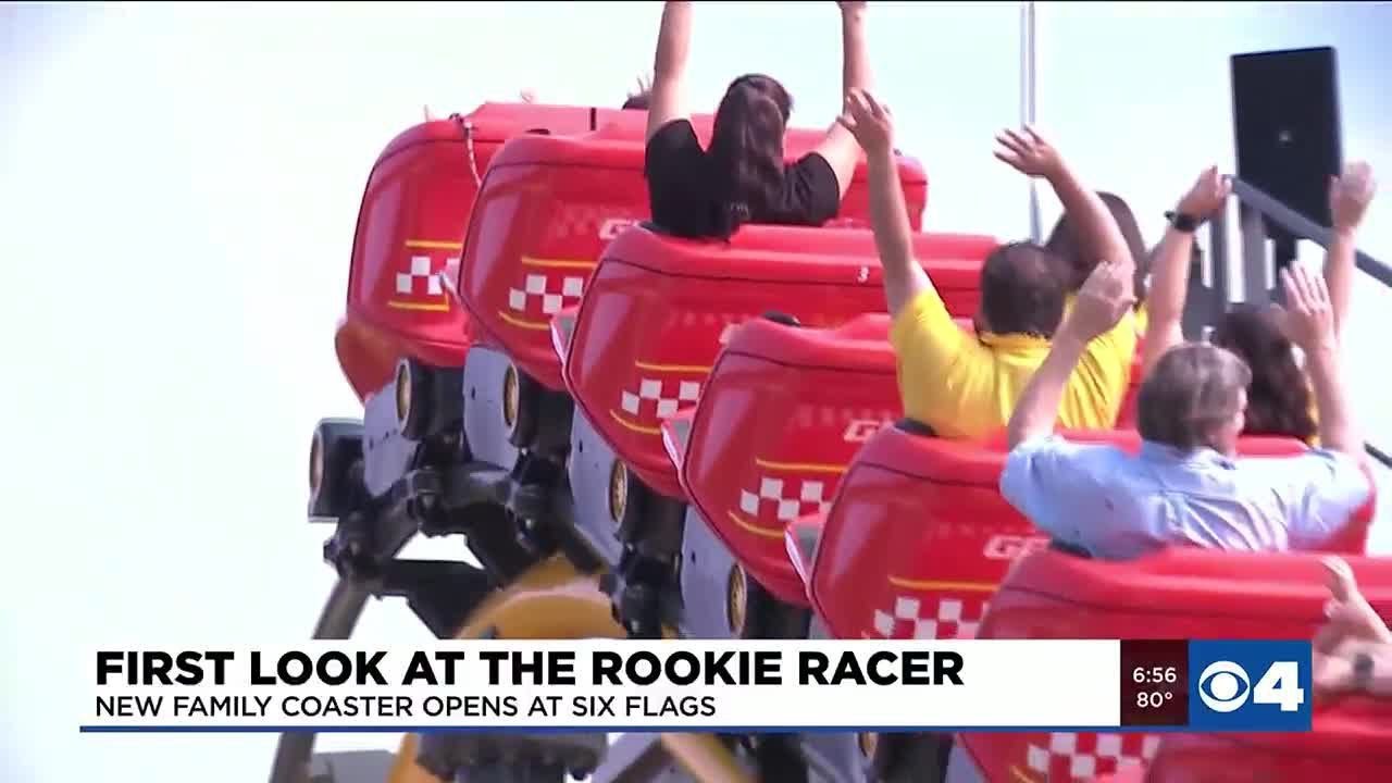 Rookie Racer opens at Six Flags St. Louis - YouTube