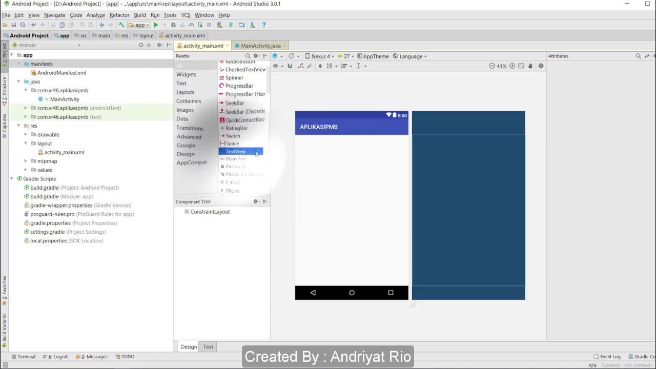 Pengenalan Interface Constraint Layout Android Studio P1 - YouTube