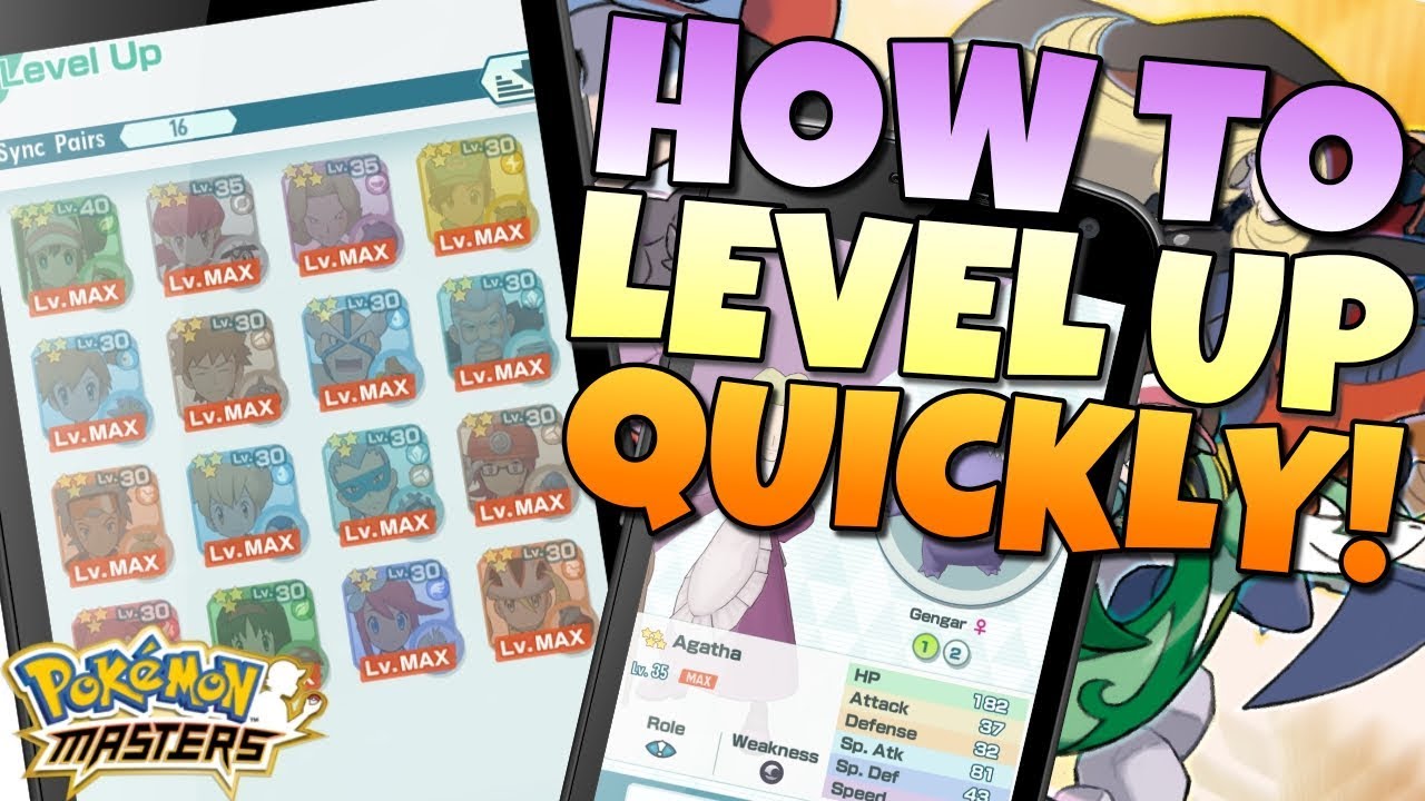 HOW TO LEVEL UP ALL SYNC PAIRS QUICKLY in Pokémon Masters! (Quick Tip ...
