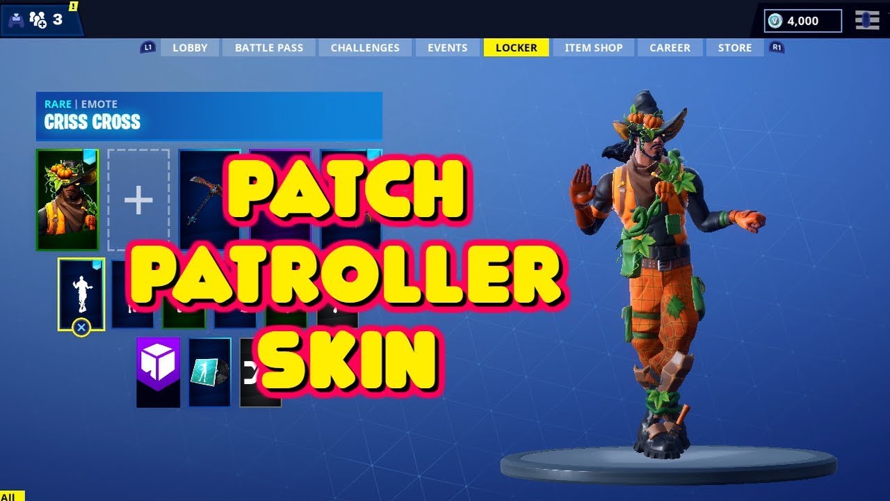 NEW PATCH PATROLLER SKIN IN-GAME FORTNITE - YouTube