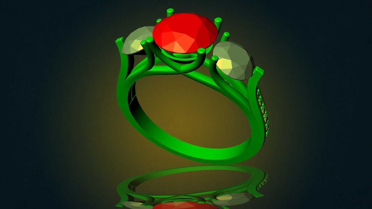 jewelry cad design tutorial | How to Draw diamond ring - YouTube