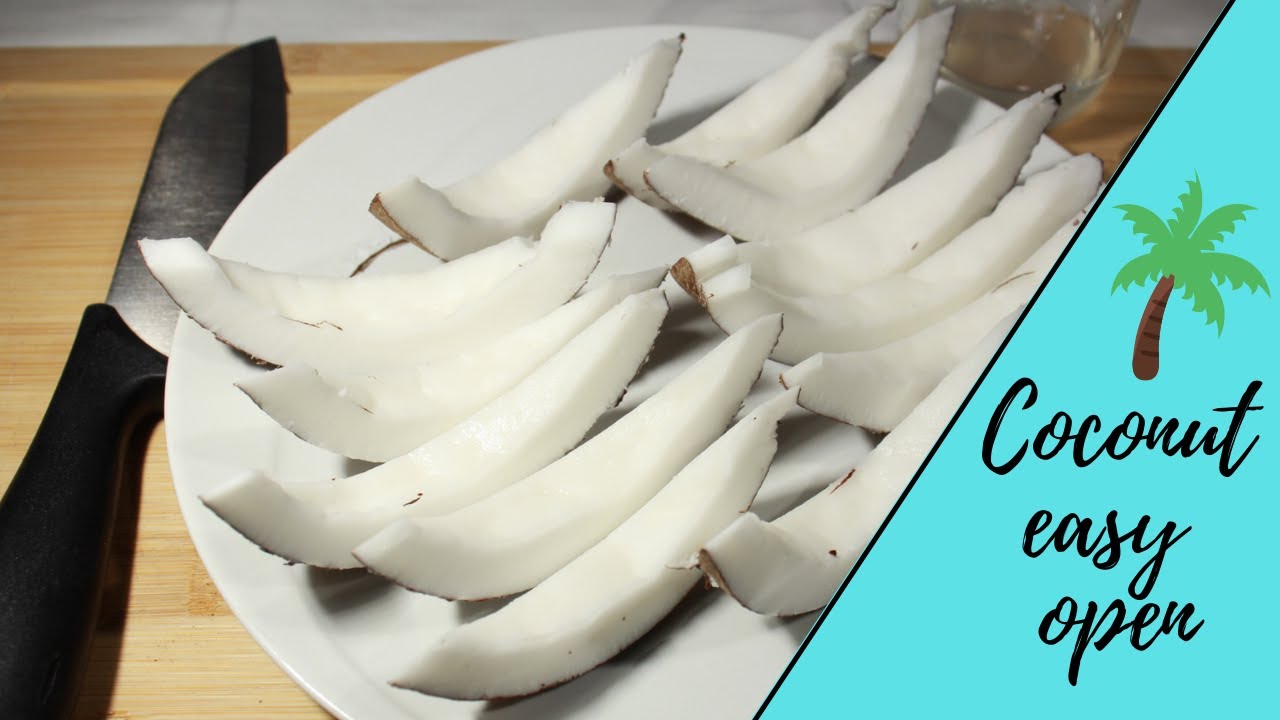 How to easily open a coconut - YouTube