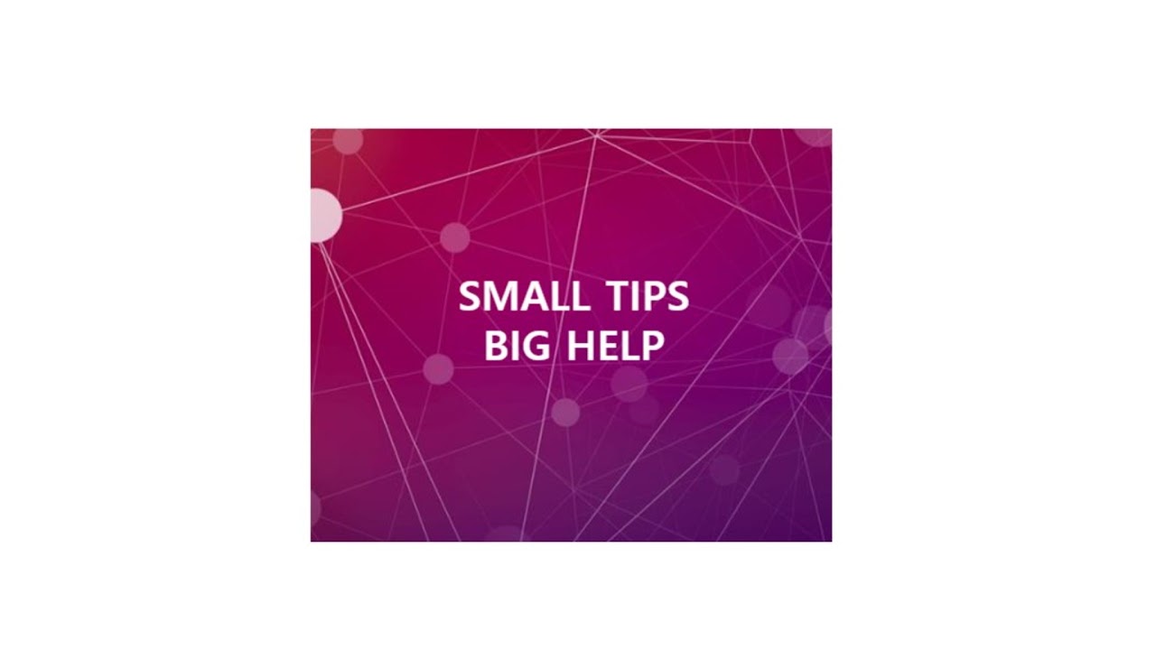 Small tips Big Help Live Stream - YouTube