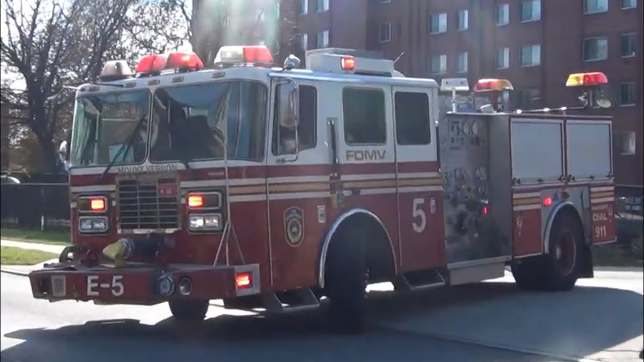 Mount Vernon Fire Department (old) Engine 5 Responding - YouTube
