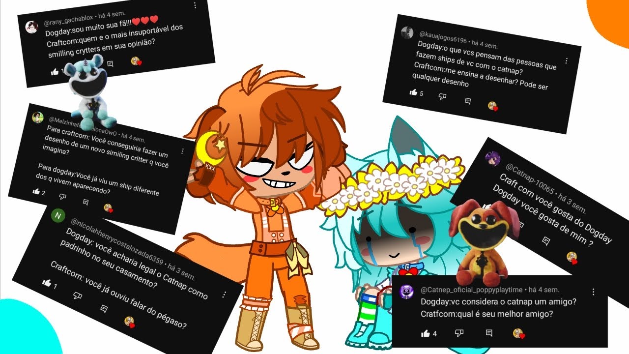 CraftyCorn e DogDay respondem Perguntas e Respostas [Smiling Critters ...