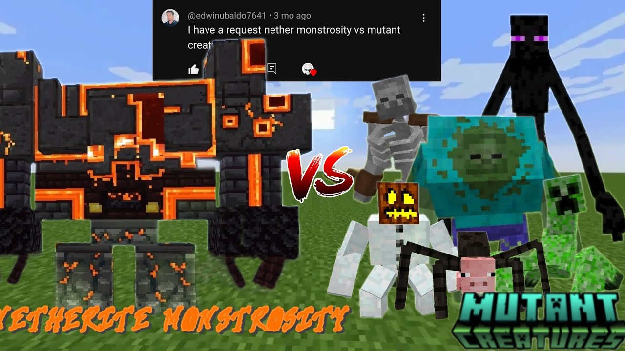 (China Mutant More) Netherite Monstrosity Vs Mutant Creatures - YouTube
