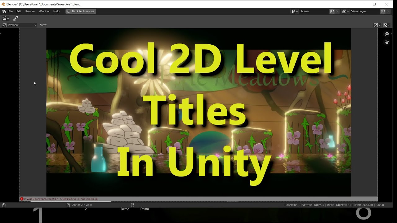 Cool 2D Level Titles In Unity - YouTube