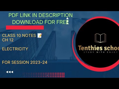 Electricity Class 10 Notes Pdf Chapter 12 Science Notes | Shobhit ...