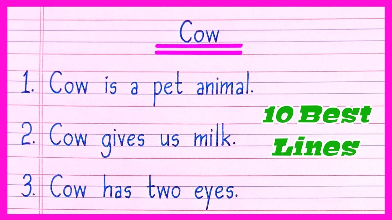 10 Lines On Cow in English/Essay On Cow in English/Cow 10 Lines in ...